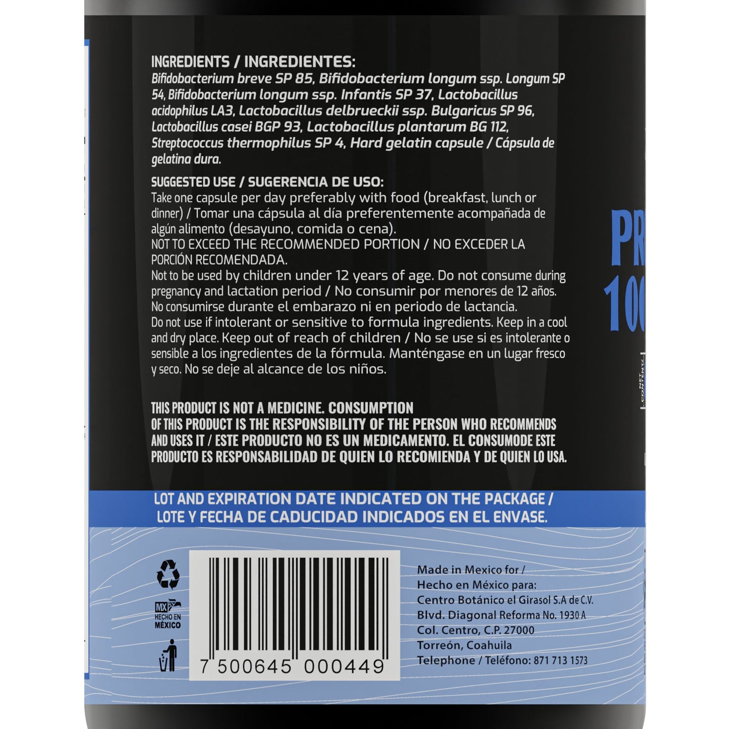 PROBIÓTICOS 100 BILLONES 500MG | – ZenNaturaMX