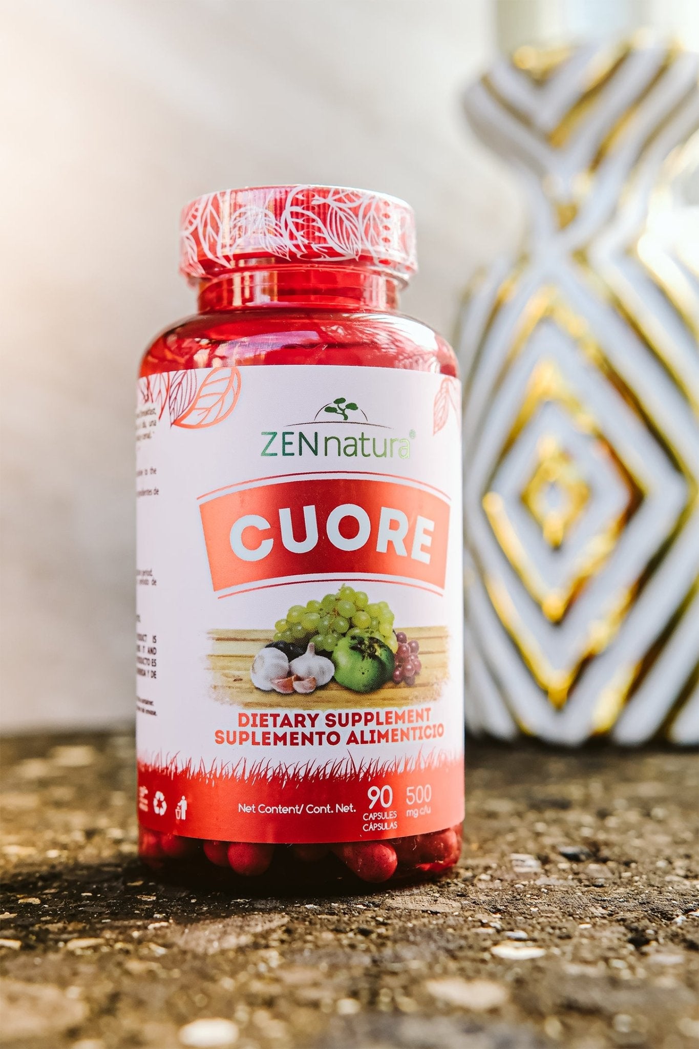 VITAMINA B, TE VERDE Y SEMILLAS DE UVA DE 500MG CUORE – ZenNaturaMX